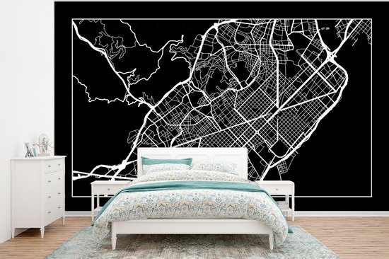 Behang - Fotobehang Stadskaart - Barcelona - Plattegrond - Kaart ...