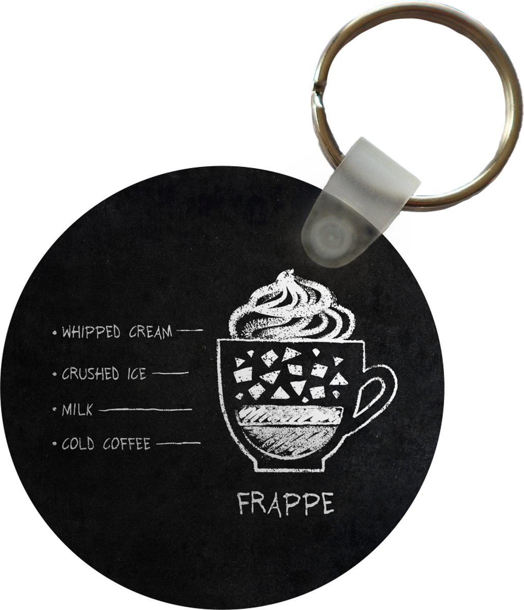 Sleutelhanger - Tekst - Koffie - Frappe - Quotes - Vintage - Plastic ...