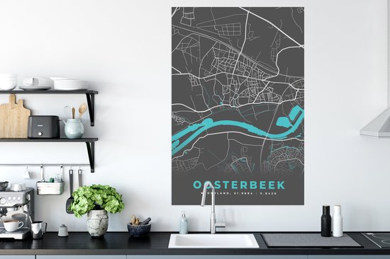 Poster Plattegrond - Oosterbeek - Kaart - Stadskaart - 80x120 cm | bol