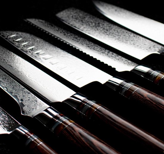 Shinrai Japan - Messenset - 7 delig - Koksmes - Japanse mes - Mes ...