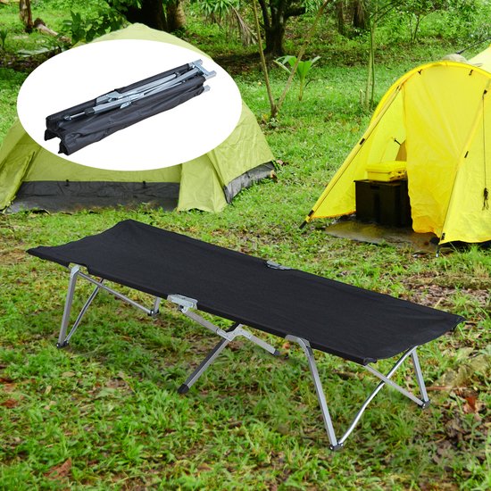 Outsunny Campingbed veldbed opklapbed ligbed incl. tas 193 x 64 x 40 cm ...