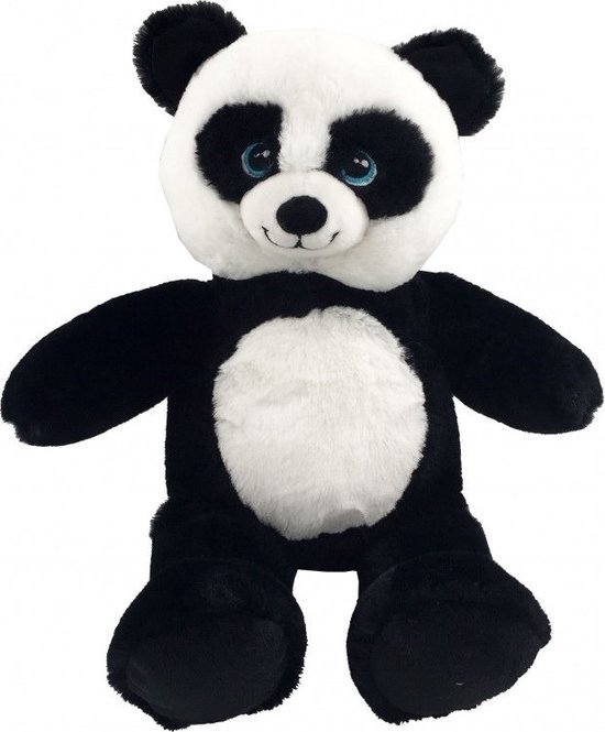 Pluche zwart/witte panda beer knuffel 40 cm - Beren bosdieren knuffels ...