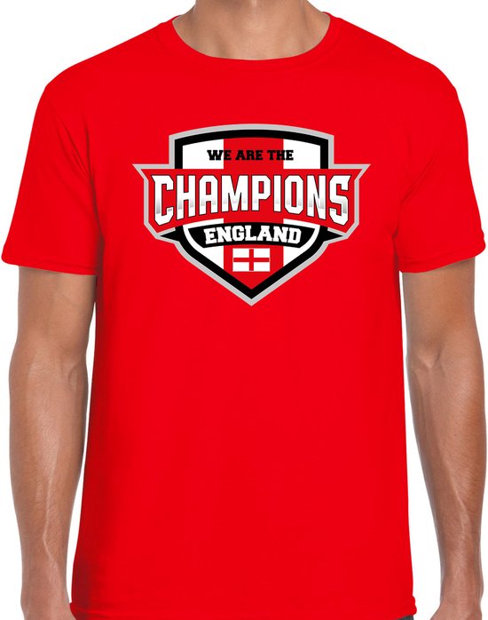 We are the champions England t-shirt met schild embleem in de kleuren ...