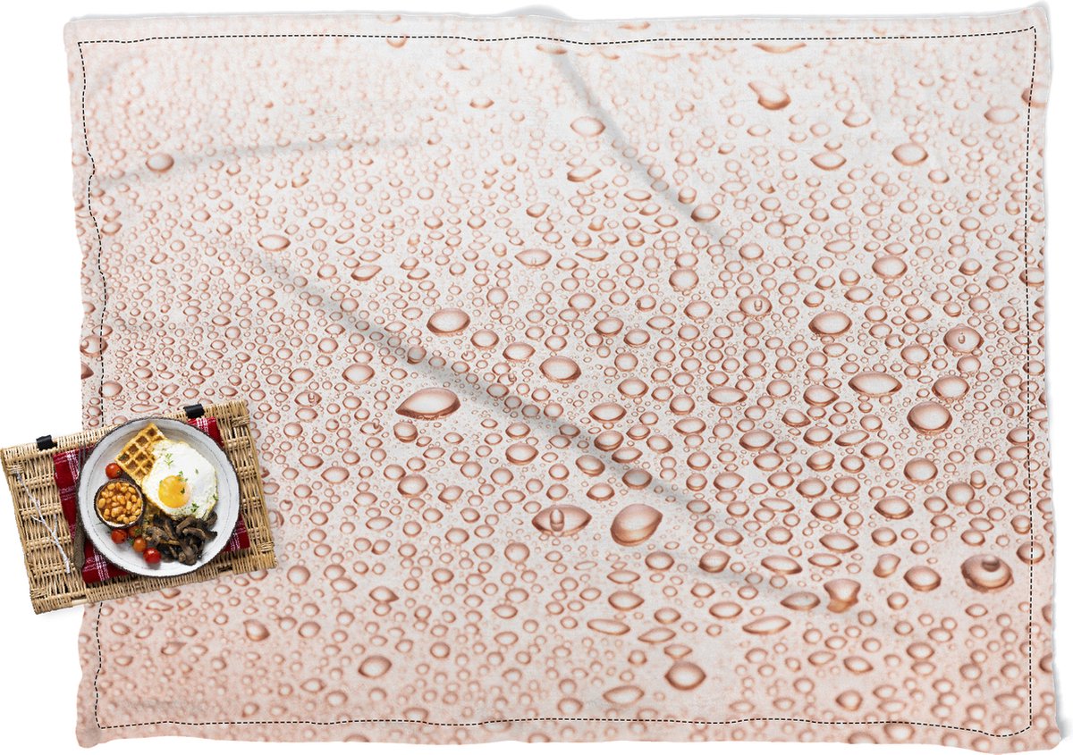Picknickkleed - Buitenkleed - Koperen structuur met waterdruppels ...