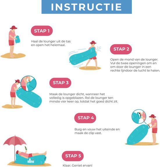 Premium Air Lounger - Luchtzak - Ligzak - Opblaasbare Zitzak - Lucht ...