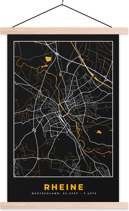 Posterhanger incl. Poster - Schoolplaat - Stadskaart – Kaart – Rheine ...