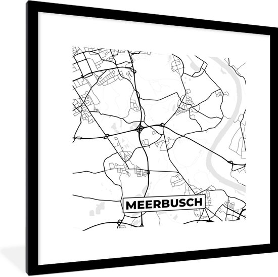 Fotolijst incl. Poster - Meerbusch - Plattegrond - Kaart - Stadskaart ...