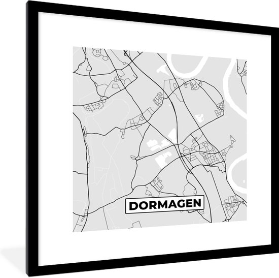 Fotolijst incl. Poster - Plattegrond - Duitsland - Dormagen ...