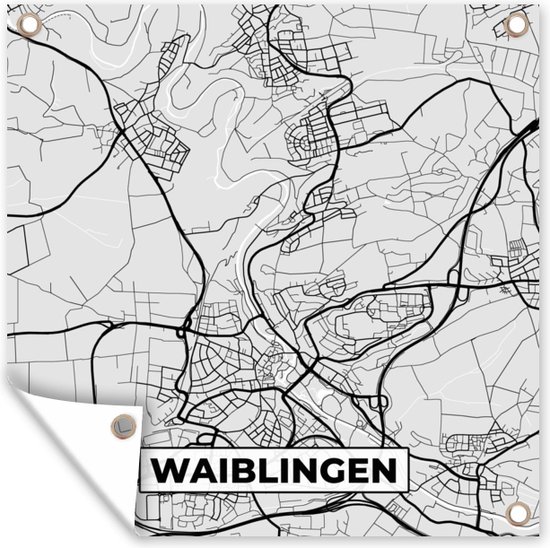 Tuin poster Kaart - Waiblingen - Duitsland - Stadskaart - Plattegrond ...
