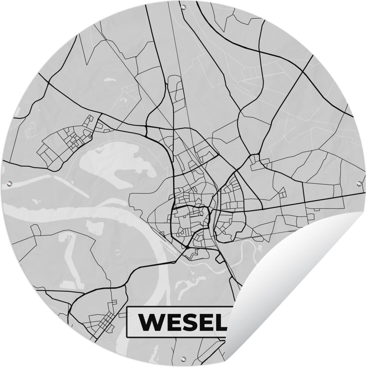 Tuincirkel Duitsland - Wesel - Kaart - Stadskaart - Plattegrond - 60x60 ...