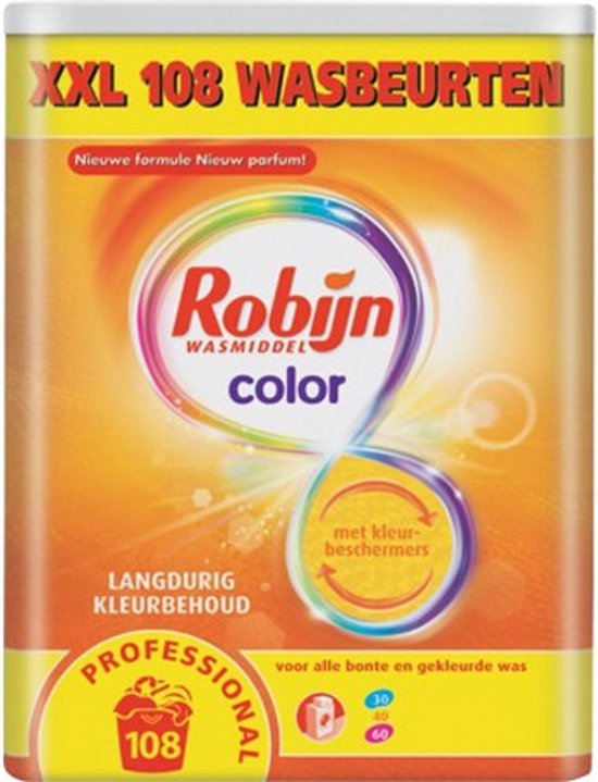 Robijn Professional - Color wasmiddel - 108 wasbeurten (6,15 kg) | bol.com