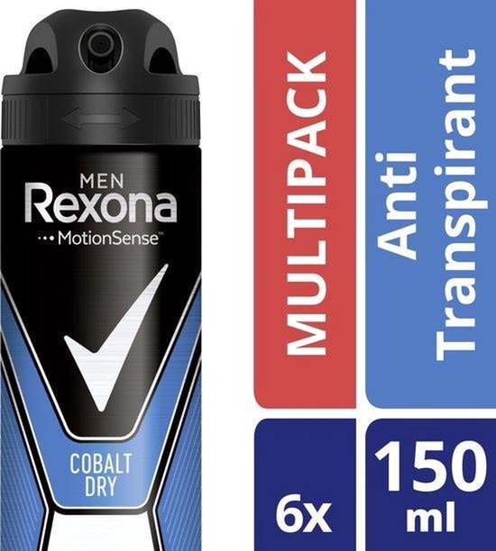 6x Rexona Deospray Men – Cobalt Dry | bol.com