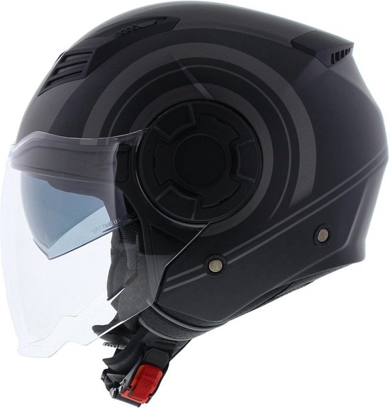 Vito Jet Isola helm mat zwart titanium L - Scooterhelm & Motorhelm | bol