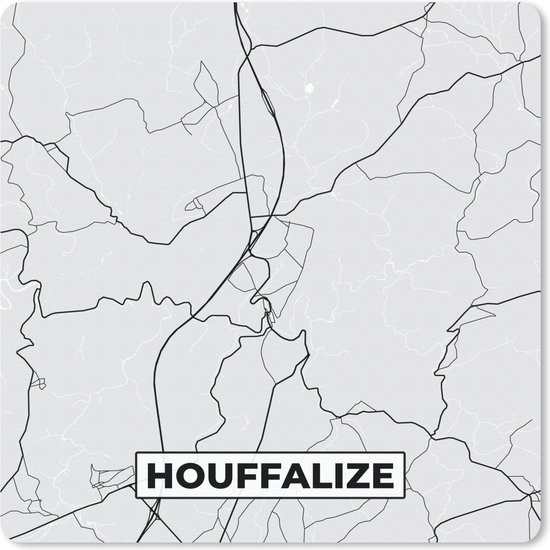 Muismat - Zwart Wit – België – Plattegrond – Stadskaart – Kaart ...