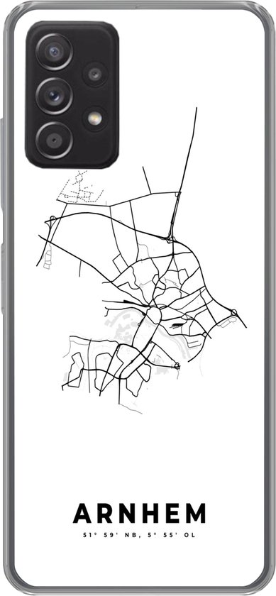 Samsung Galaxy A53 5G hoesje - Plattegrond – Arnhem – Zwart Wit ...