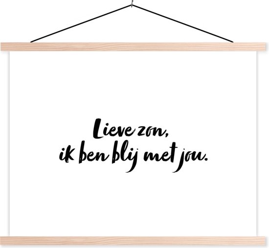 Posterhanger incl. Poster - Schoolplaat - Zon - Quotes - Lieve zon, ik ...