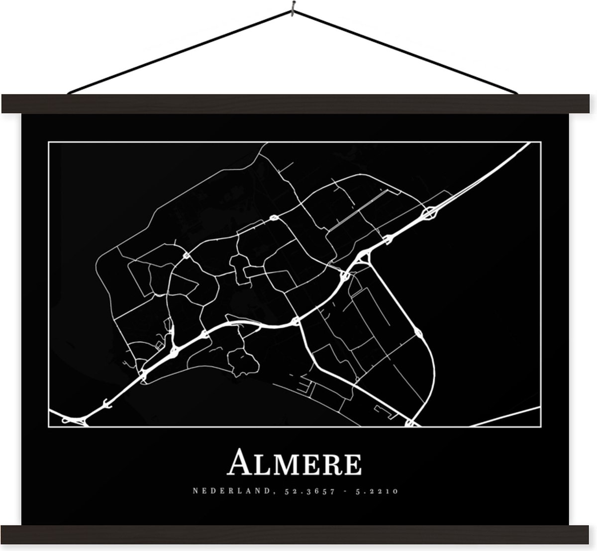 Schoolplaat - Stadskaart - Almere - Kaart - Plattegrond - 150x113 cm ...