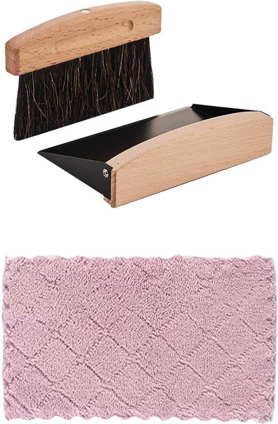 - Veegschep, doek, bezem en handborstel set- Tafelventilator, mini ...
