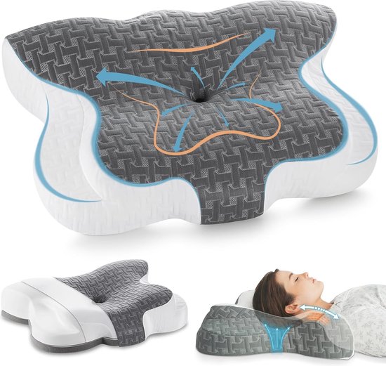 Verstelbaar Ergonomisch Cervicaal Nekkussen van Traagschuim voor Optimale... | bol