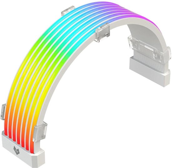 Voeding beklede kabel ARGB GPU Aanpassing 24 Pin ATX RGB Extension Kit ...