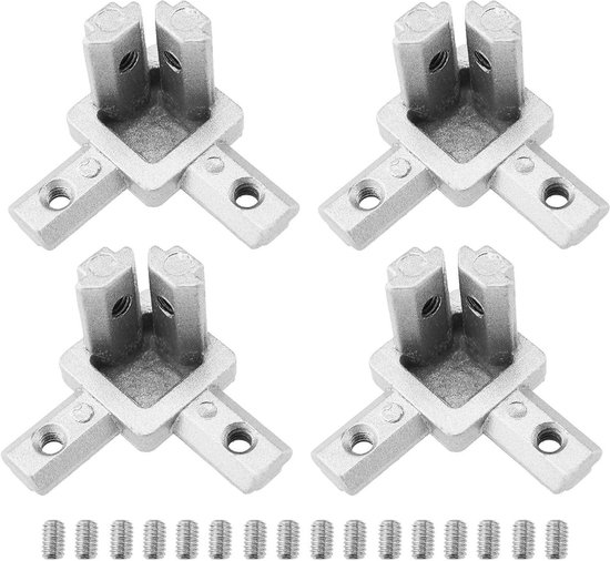 3-Way 2020 Serie End Hoekbeugel T Slot 2020 Beugel Kit met Schroeven ...