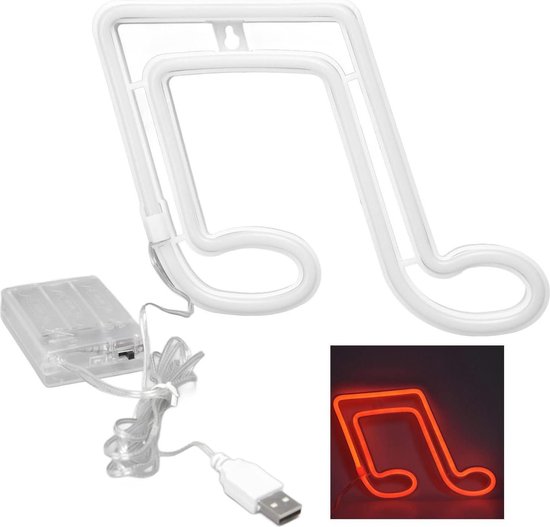 Muzieknoot Neon Sign - LED Neon Light voor Bar Woonkamer Party Meisjes ...