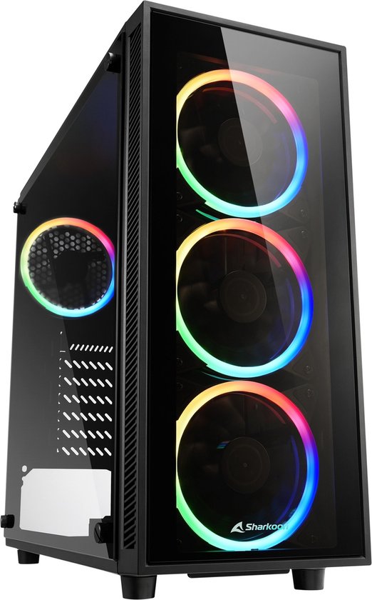 ATX Semi-tower Box Sharkoon TG4 Black | bol