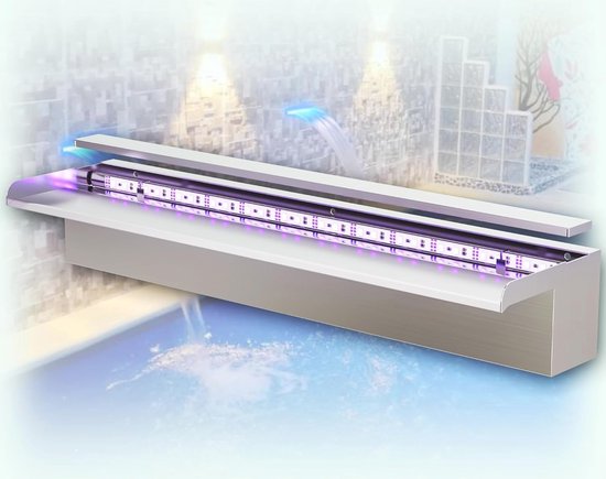 Vijver Waterval Blade Kit 60cm met LED Verlichting en Afstandsbediening ...