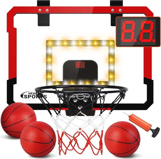 Mini Basketball Net voor Binnen met LED Verlichting en Elektronisch ...