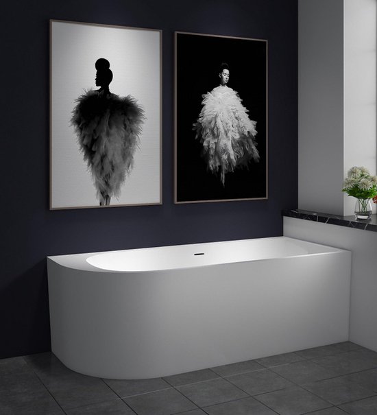 Royal plaza Tarde bad hoek 180x80cm hoek rechts mat wit | bol