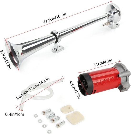 Luchthoorn - Luchthoorn 12 Volt - Claxon - Claxon 12 Volt - Gas Toeter ...