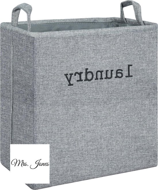 Mrs. Jones Vouwbare Stoffen Wasmand - 35 L Inklapbare Kleding Mand met ...