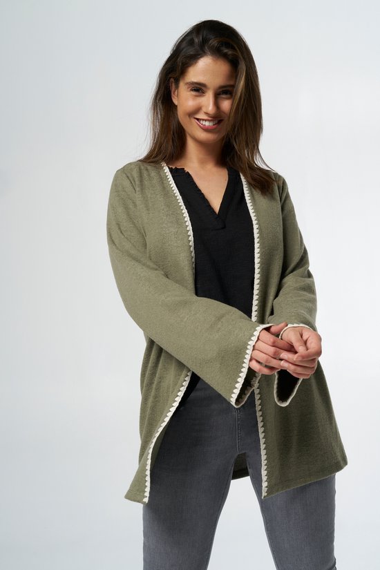 MS Mode Vest Vest met contrast streep | bol