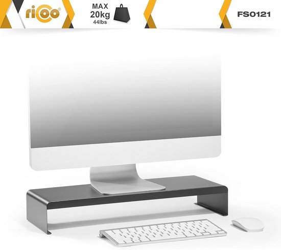 Monitorstandaard voor bureau - Ergonomische verhoging voor laptop, tv ...