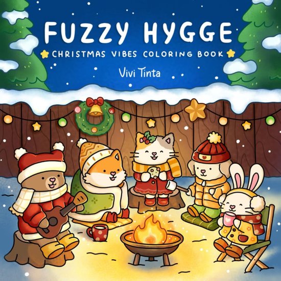 Fuzzy Hygge Christmas Vibes Coloring Book - Kleurboek voor volwassenen ...