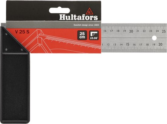 Hultafors winkelhaak ABS/RVS V 25 Semi-Pro 250 mm (310103) | bol