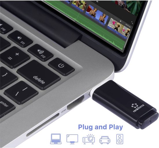 Renkforce RF-USBS-220 USB-stick 128 GB Zwart RF-6684360 USB 2.0 | bol