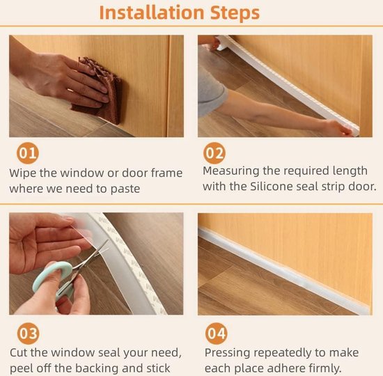 10 m siliconen afdichting strip - deur strip - bodem weer strippen ...