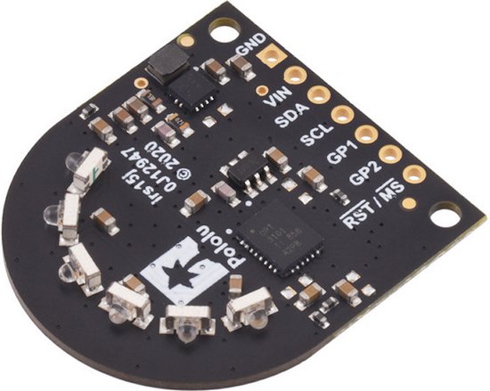 3-Channel Wide FOV Time-of-Flight Distance Sensor Using OPT3101 Pololu ...