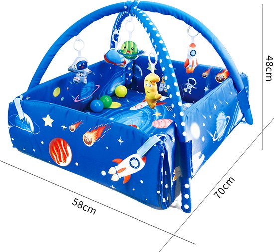 Velox Goods VL-505 Baby Speelkleed met Ruimtemotief – 5-in-1 Gym ...