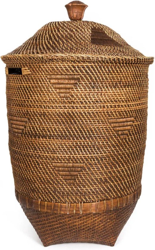 XL Koloniale wasmand - Handgeweven rotan - Etnisch chique opbergruimte ...