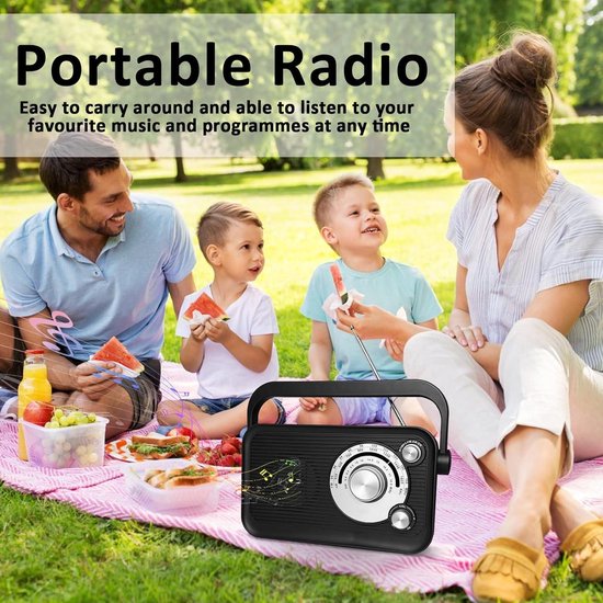 Portable Radio Mains-Battery Operated - AM/FM Tuner | bol