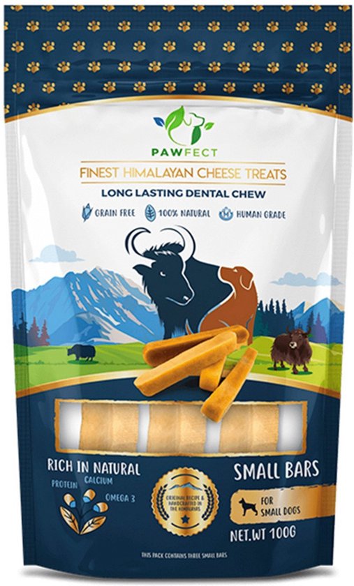 Pawfect Chew Bars - Hondensnacks - 100 g Small | bol