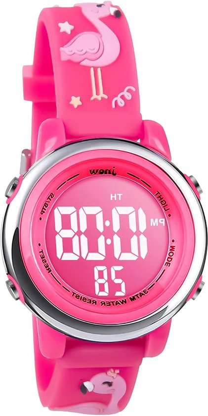 Children's Digital Watch with Flashing LED Light - 7 Colours ...