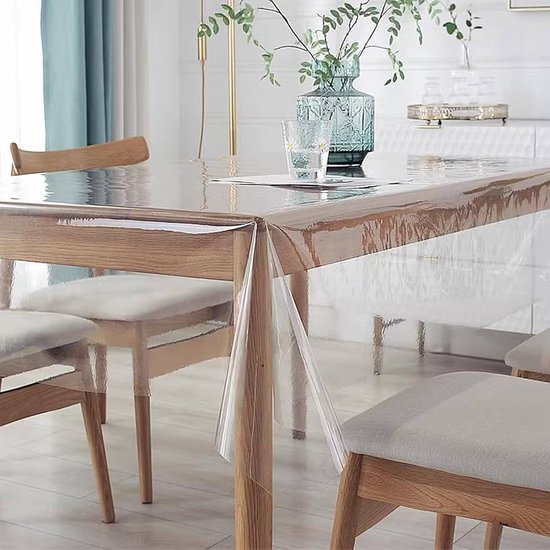 Doorzichtige-Transparant PVC Tafelzeil-Tafelbladbeschermer-Waterdicht ...