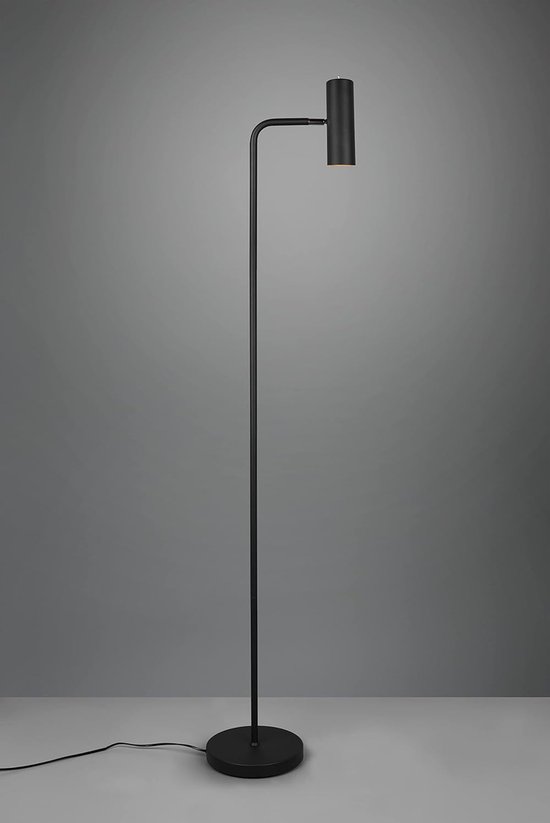 Staande lamp Marley - metalen lamp - modern design - 1 stuk - mat zwart ...