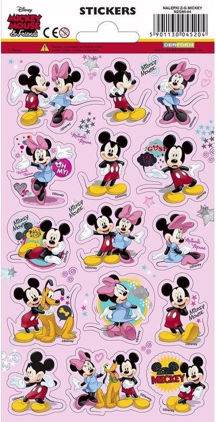 45x Disney Mickey Mouse and friends stickers - 3 Stickervellen a 15 ...