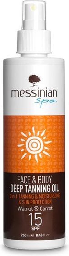 Messinian Spa Deep Tanning Oil SPF15 (250ml) | bol