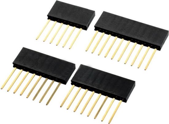 LDTR - PJ0004 Female Pin Header Set voor Arduino UNO R3 6P + 8P + 10P - Zwart | bol