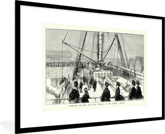 Fotolijst incl. Poster - tekening van de laatste tocht van David ...